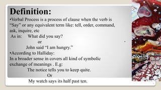 Verbal process | PPTX | Law