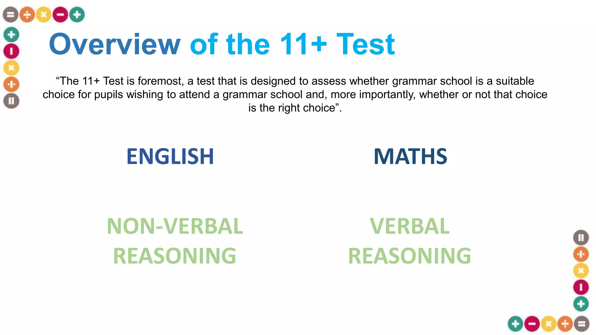 Verbal Reasoning 11+ test questions (Eleven Plus) | PPTX