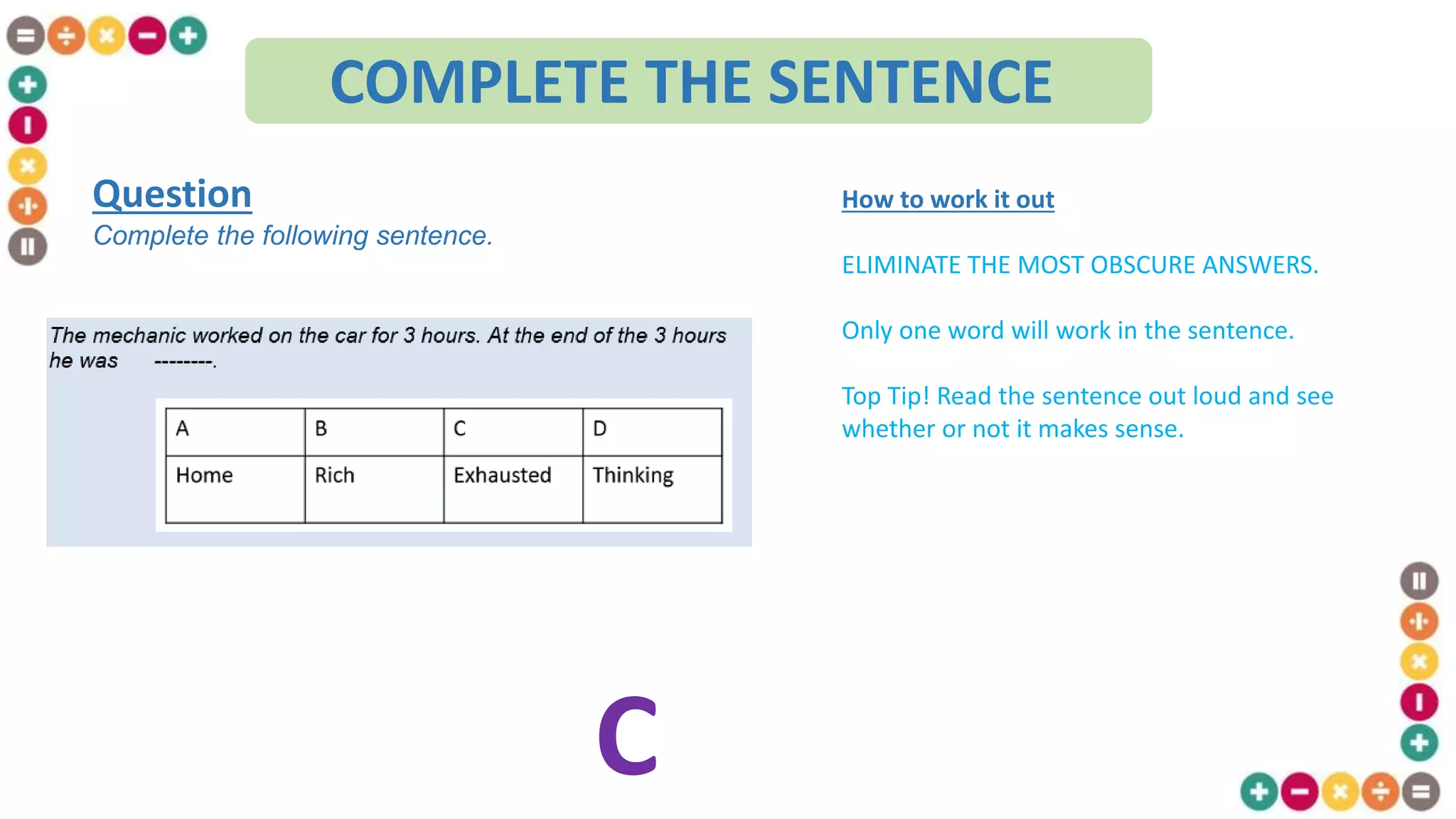 Verbal Reasoning 11+ test questions (Eleven Plus) | PPTX
