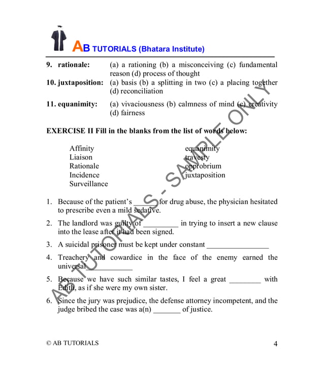 Verbal Reasoning CLAT Sample Test | PDF