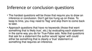 UCAT Verbal reasoning strategy powerpoint | PPTX