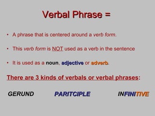Verbals | PPT