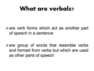 Verbals | PPT