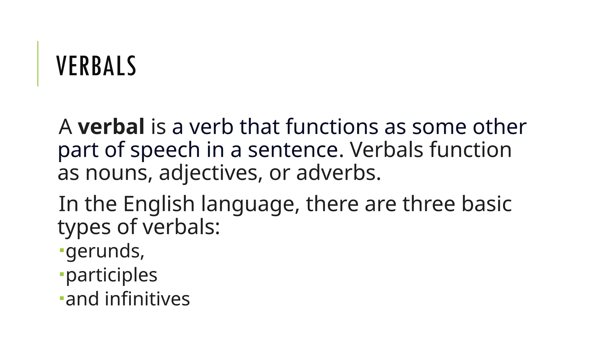 verbals meaning and usage in the sentence.pptx