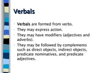 Verbals And Intro To Participles | PPT | Dogs | Pets