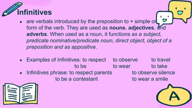 verbals(gerund, Infinitives, and participles).pptx | Dance | Fine Art