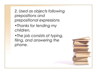 Verbals (infinitives, participles, gerunds) | PPT