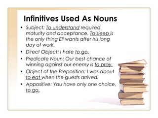 Verbals (infinitives, participles, gerunds) | PPT
