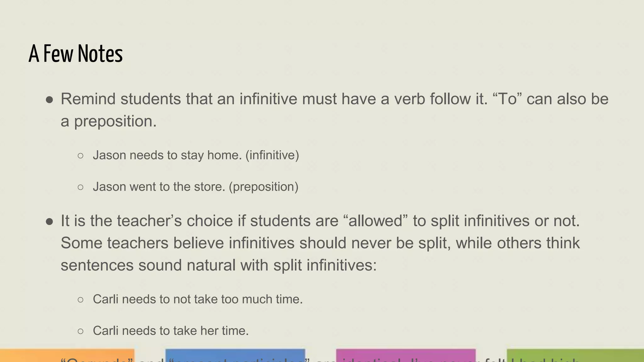 Teaching Grammar: verbals | PPTX