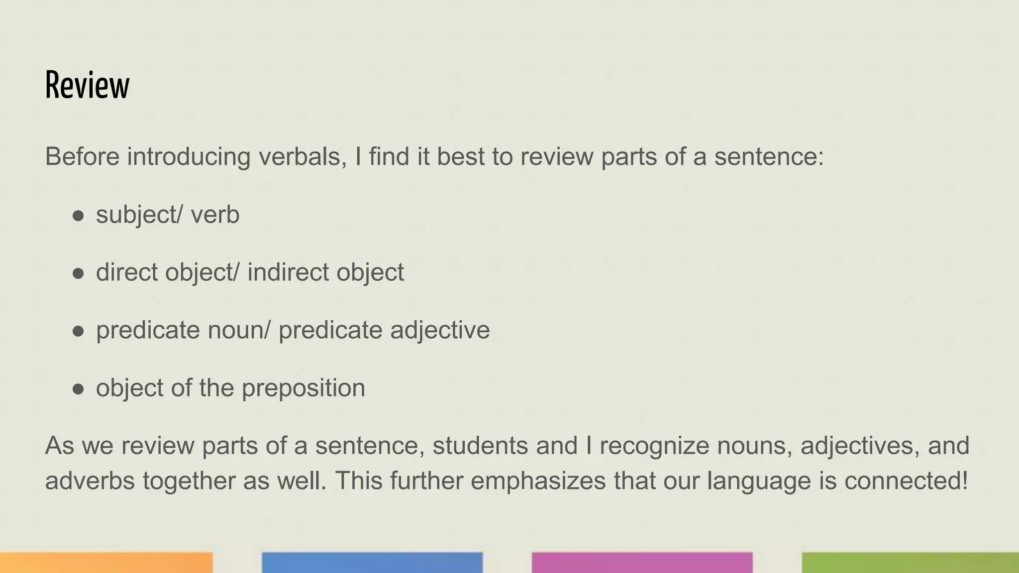 Teaching Grammar: verbals | PPTX