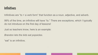 Teaching Grammar: verbals | PPTX