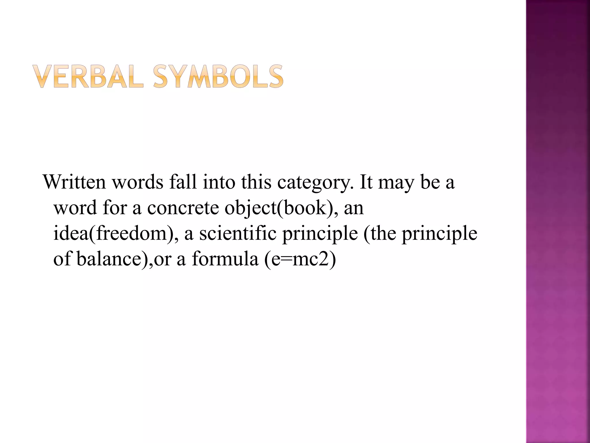 Verbal symbols | PPTX