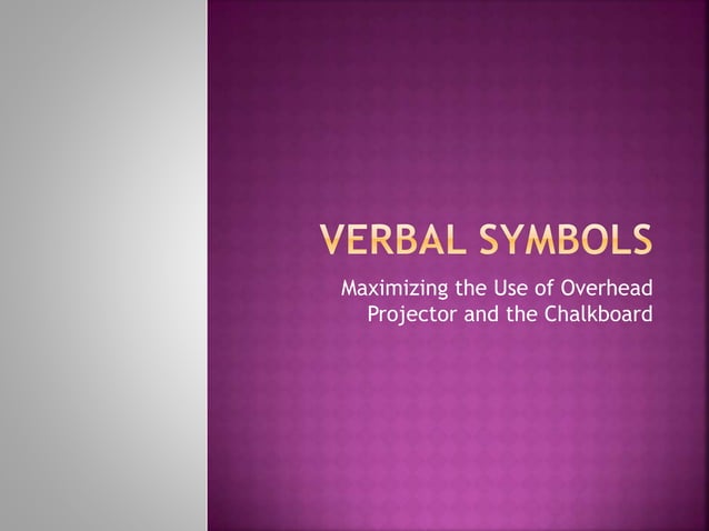 Verbal symbols | PPT