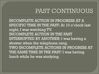 Verbal tenses uses | PPT