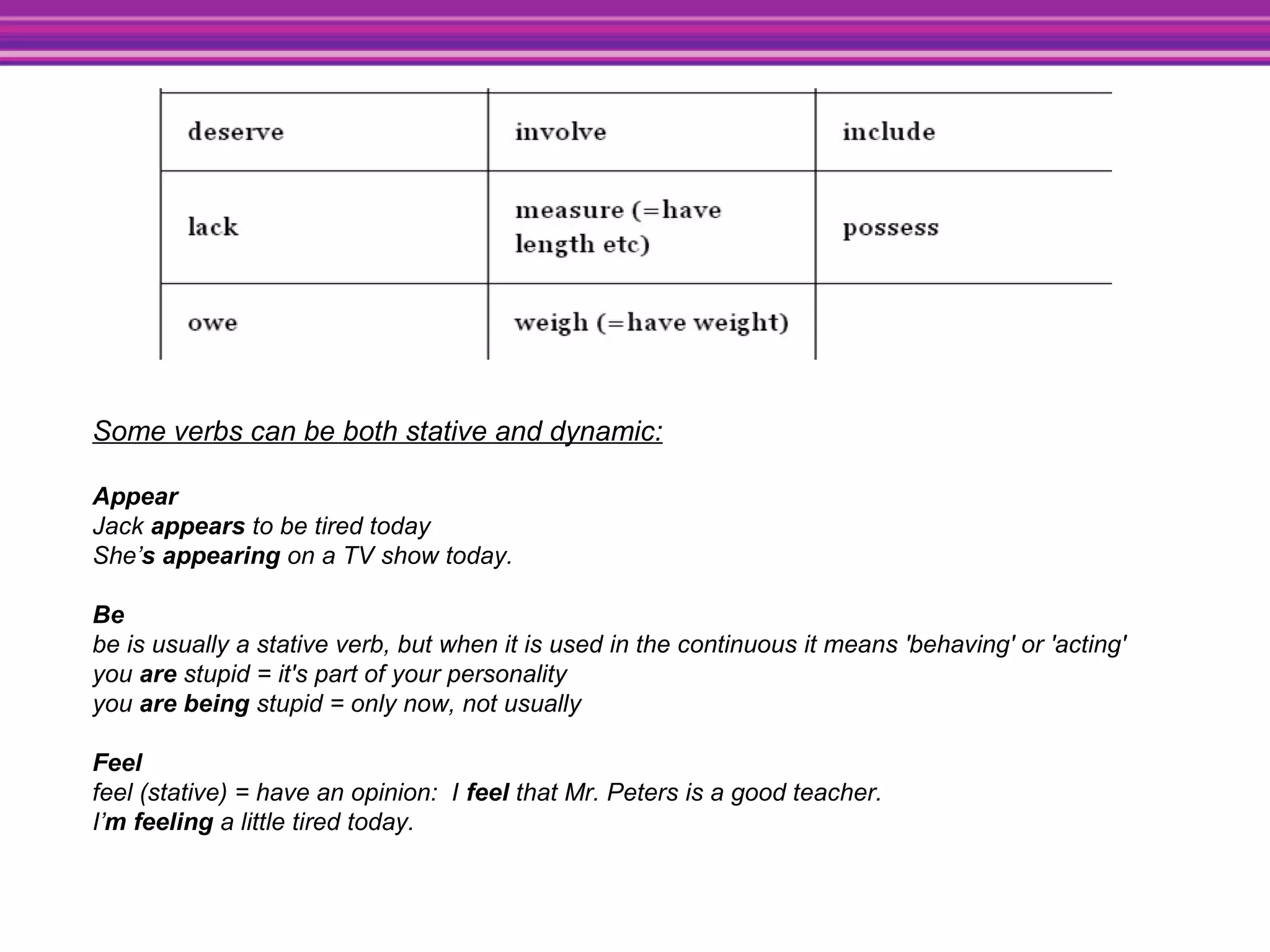 Verbal tenses bach | PPT