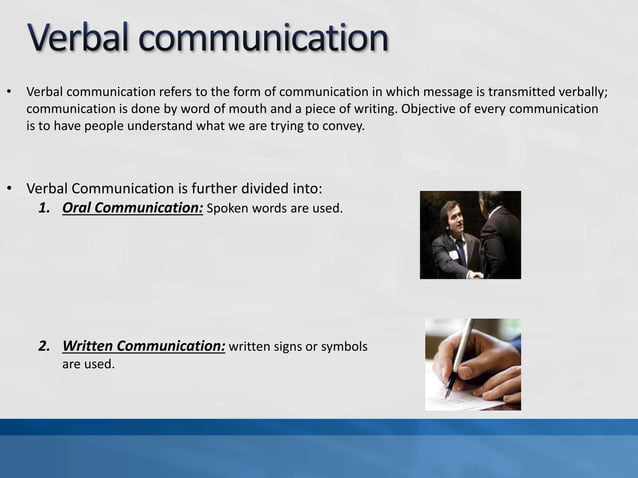 Verbal vs paraverbal