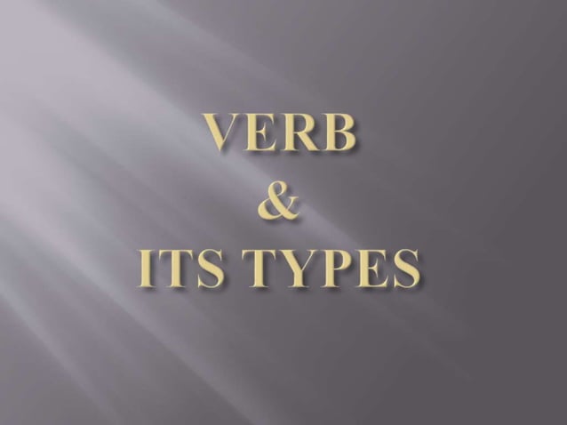 What Is Verb And Its Types Pdf - Design Talk