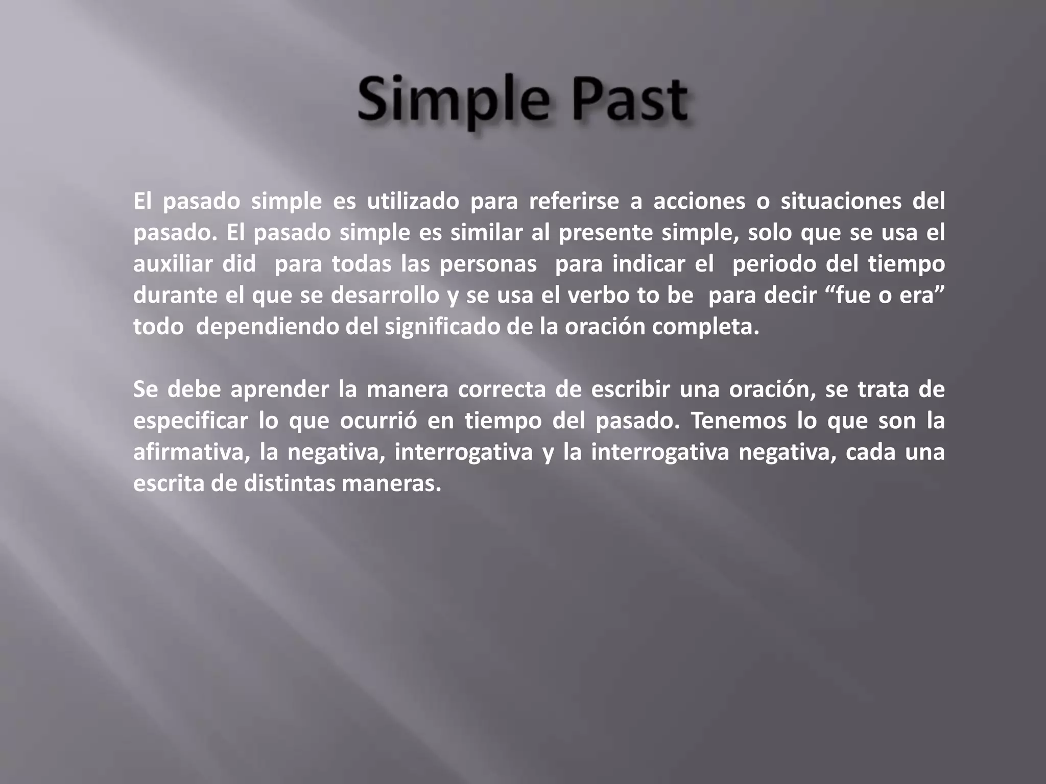 Verb Auxiliary Did , Verb To Be in Simple Past | PPTX