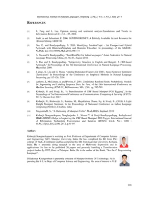 Verb based manipuri sentiment analysis | PDF