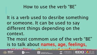 Verb be | PPT