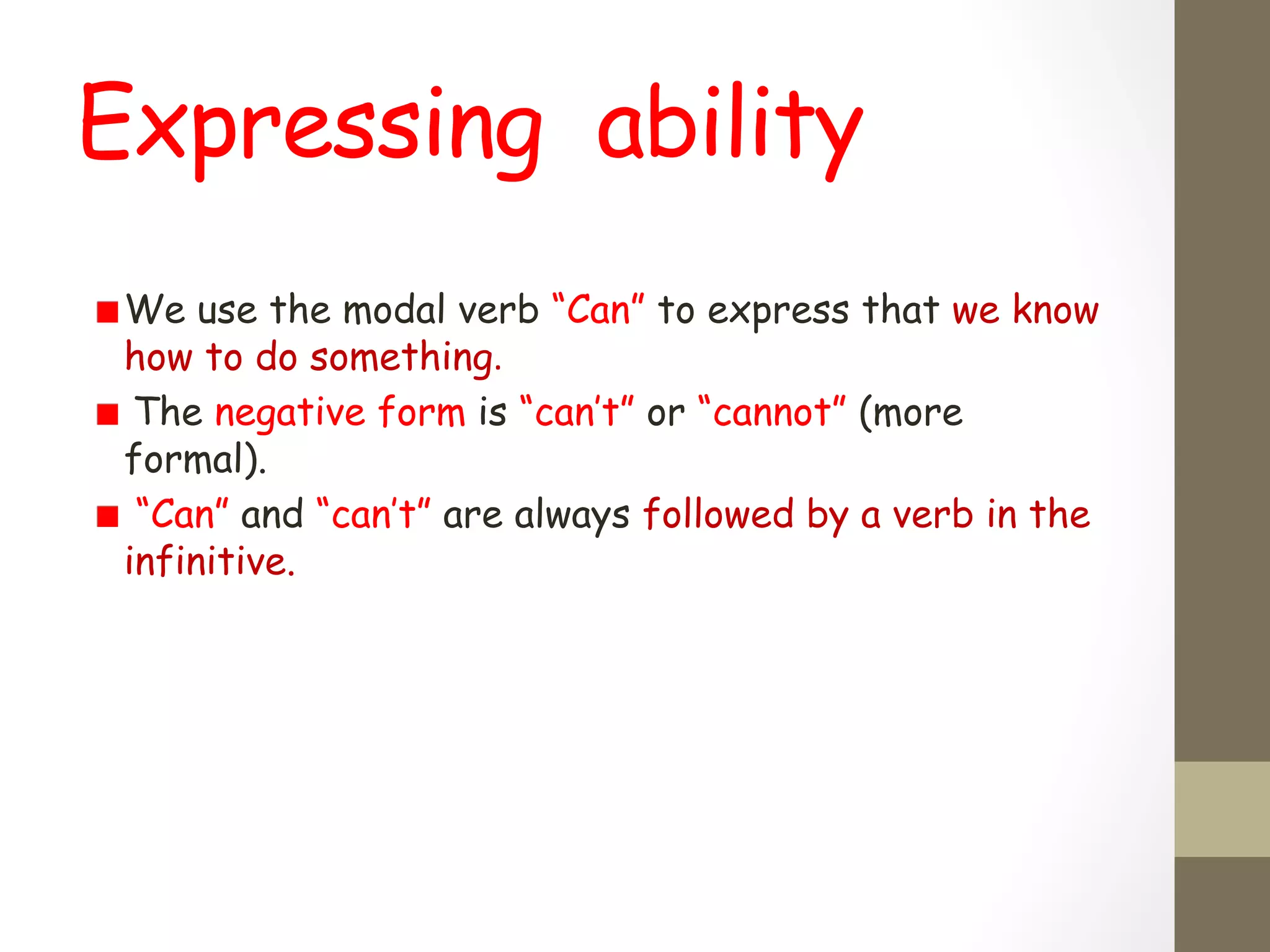Verb can | PDF
