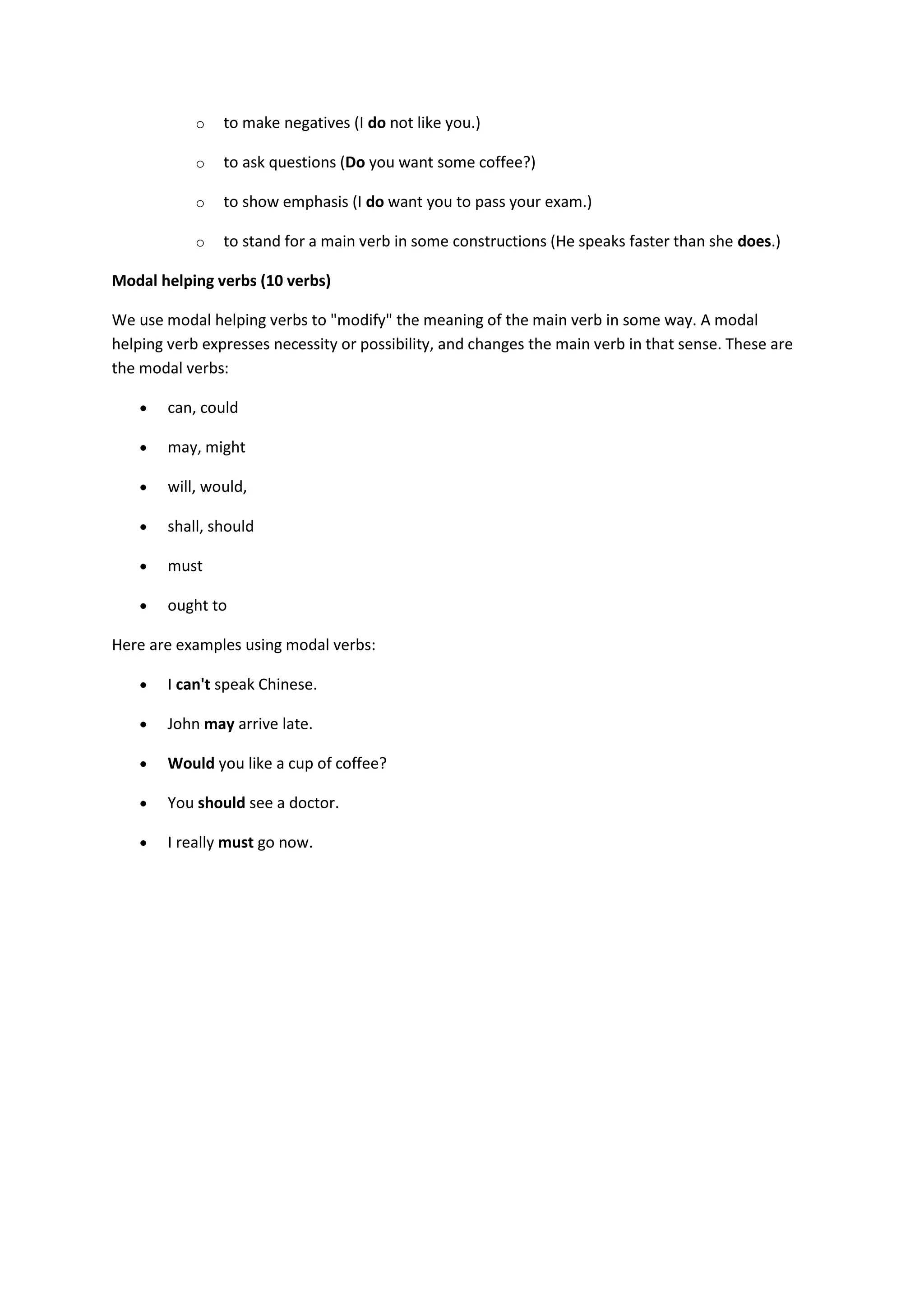 Verb classification | DOCX