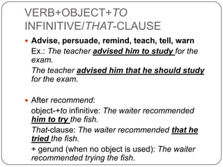 Verb complementation I | PPTX