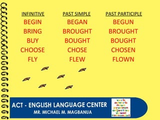 Verb conjugation by MICHAEL MAGBANUA | PPT