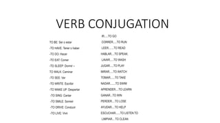 VERB CONJUGATION ingles practica primero.pptx