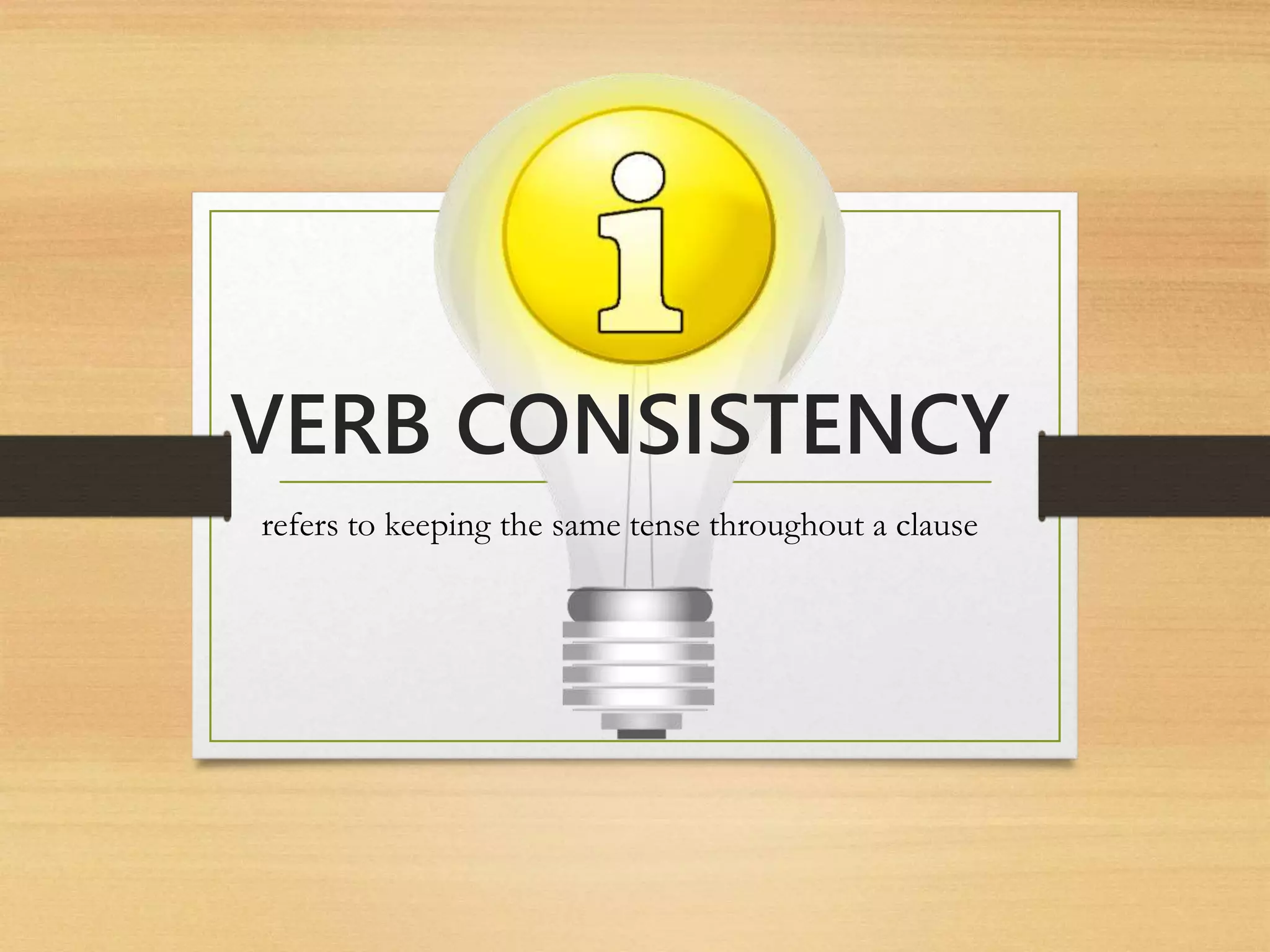 Verb Consistency | PPTX