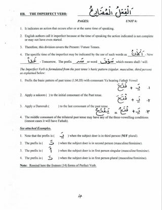 Arabic Verbs 1 of 3 | PDF