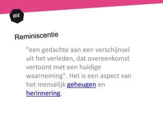 Verbeeck reminiscentiekoffers | PPTX