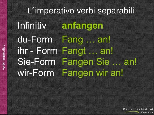 Verben - Imperativ