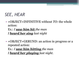 Verbes of the senses | PPT