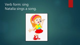 Verb forms 3rd grade | PPTX
