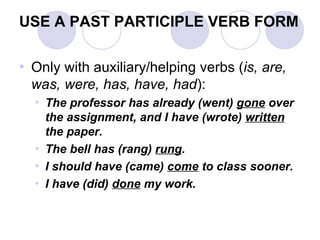 Verb Forms And Tenses | PPT