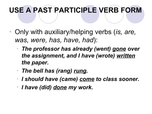 Verb Forms And Tenses | PPT