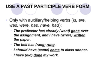 Verb forms and tenses | PPT