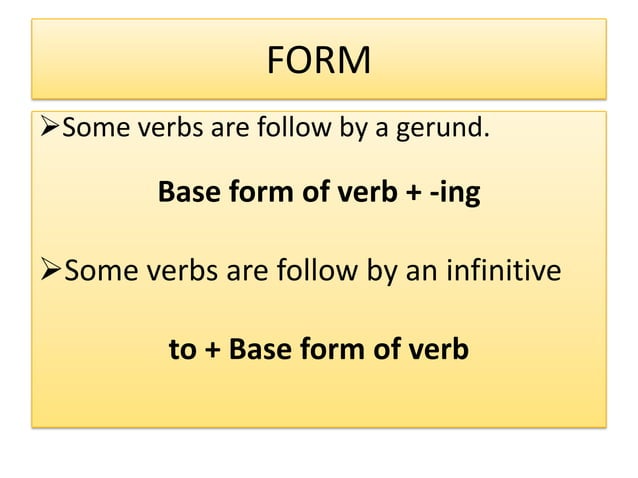 Verb + gerund or infinitive | PPT