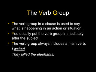 The Verb Group | PPT