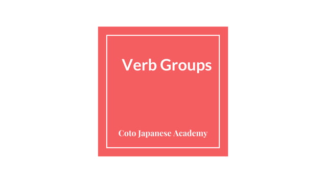 Verb group | PPT