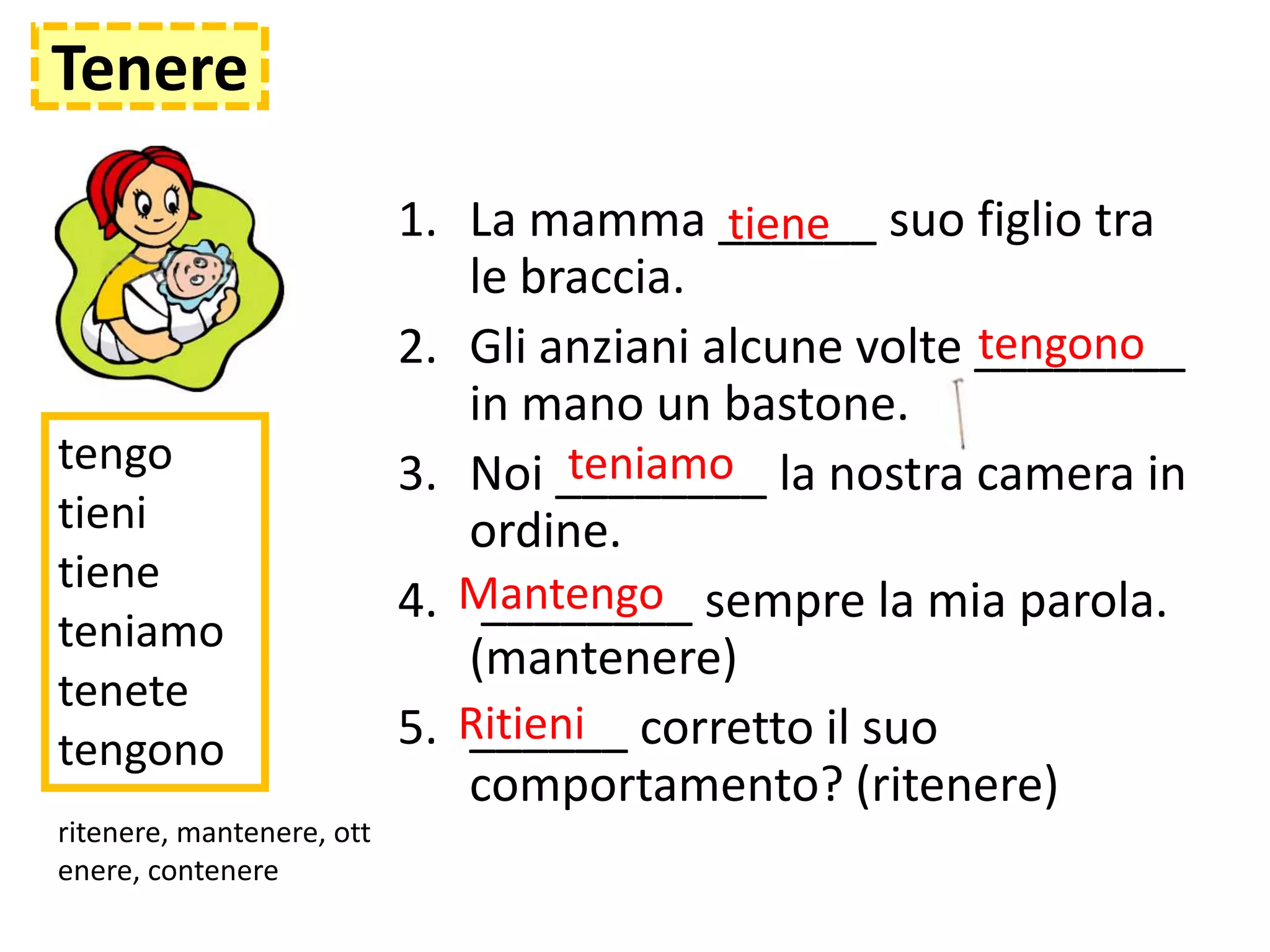 Verbi irregolari al presente indicativo con esercizi | PPT
