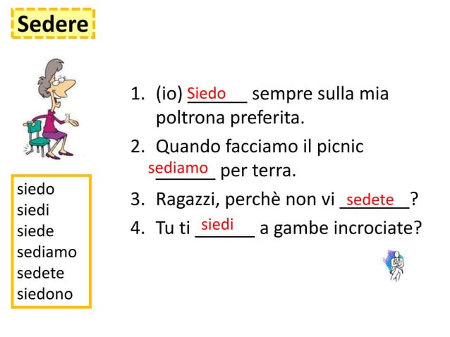 Verbi irregolari al presente indicativo con esercizi | PPT