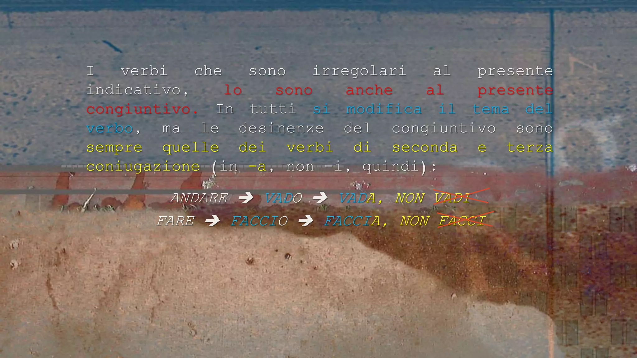 Verbi irregolari in presente de indicativo | PPTX