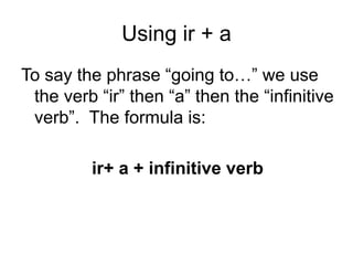 Verb infinitives | PPT