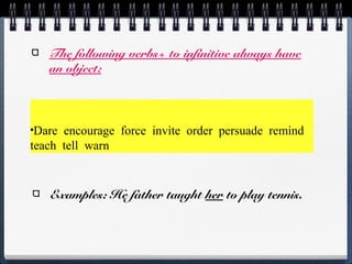 Verb+ infinitive; verb + infinitive without to | PPT