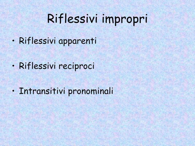 Verbi riflessivi | PPT
