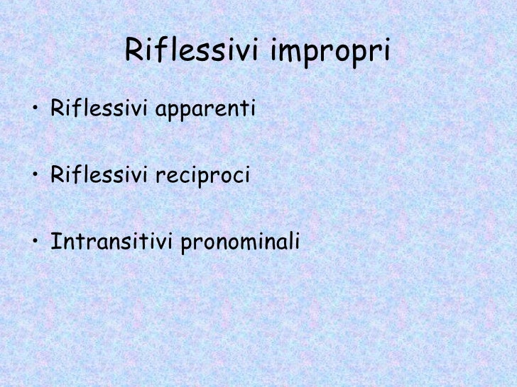 Verbi riflessivi