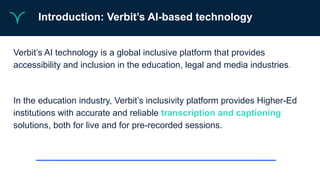 Verbit - The State of Inclusivity, A Global Perspective | PPT