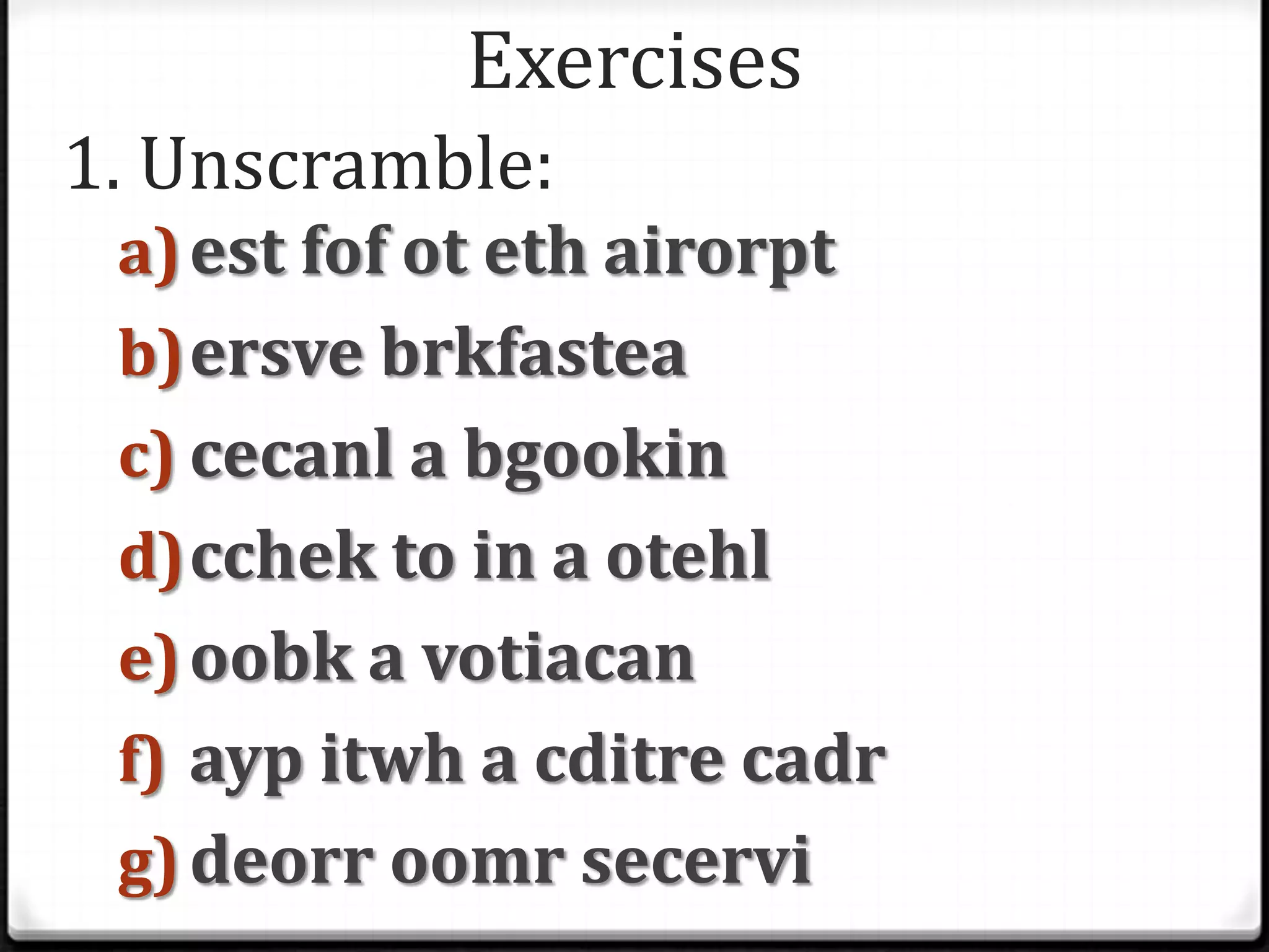 Verb + noun collocations | PPT